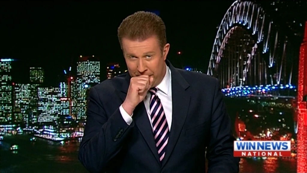 Nine News Sydney Blooper - Peter Overton Loses His Voice! (2015)